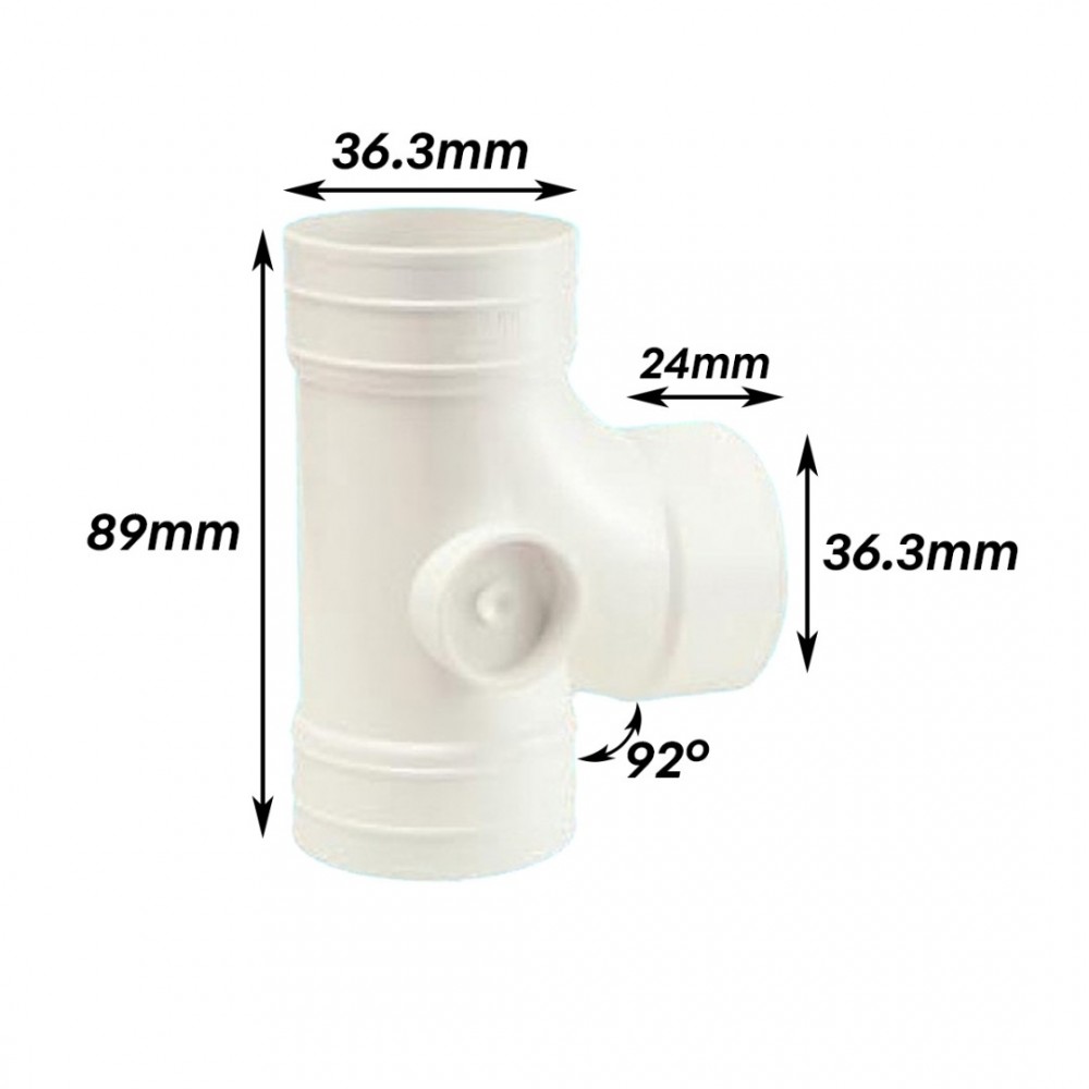 Bina Plastic UPVC Fittings Equal Single Branch 1 1/4" 32MM