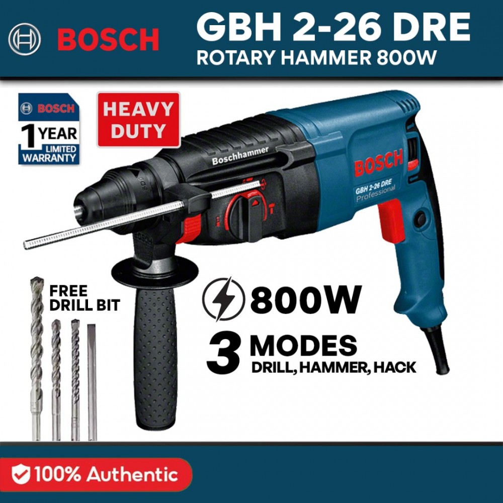 Bosch GBH 2-26 DRE Rotary Hammer Professional with SDS-Plus 800W
