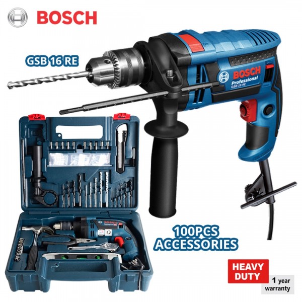 Bosch GSB 16 RE Heavy Duty Impact Drill 750W C/W Accessories Set