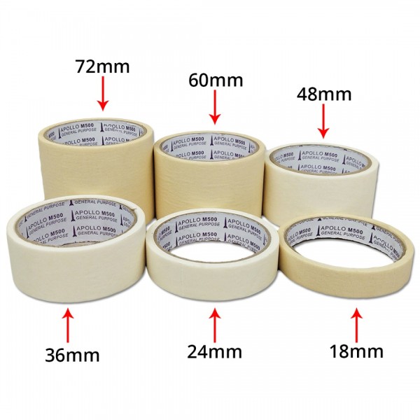 Apollo M500 Premium High Temperature Masking Tape 24MM / 36MM / 48MM ...