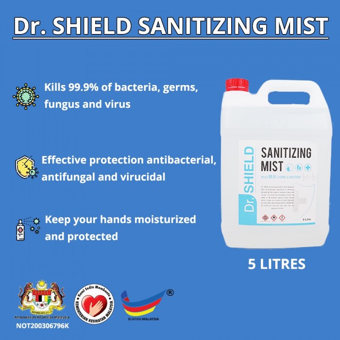 Dr. Shield Sanitizing Mist Spray 5 Litres