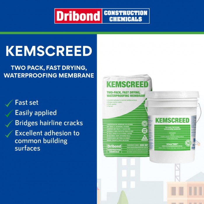 Dribond Kemscreed Two-pack, Fast Drying, Waterproofing Membrane 10L ...