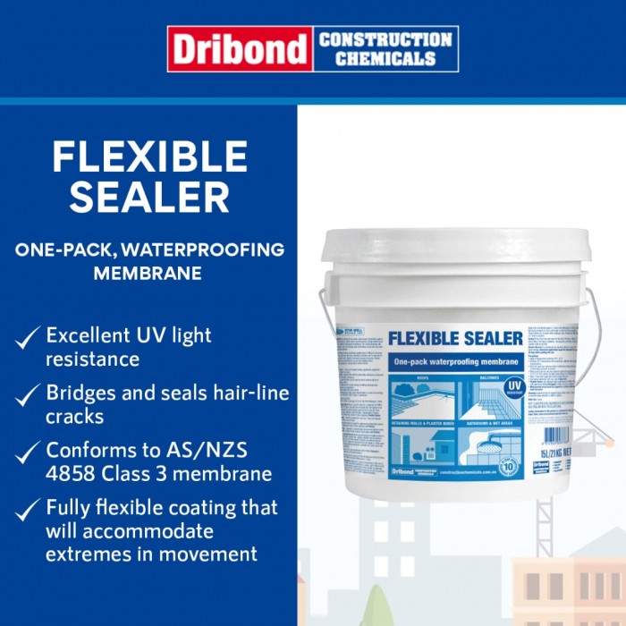 Dribond Flexible Sealer One-Pack Waterproofing Membrane 15L (Liquid)
