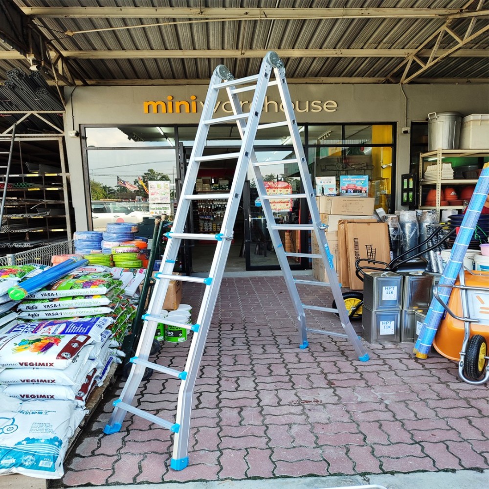 Home Store Aluminium Multipurpose Household Ladder 5 Step 4.6FT ...