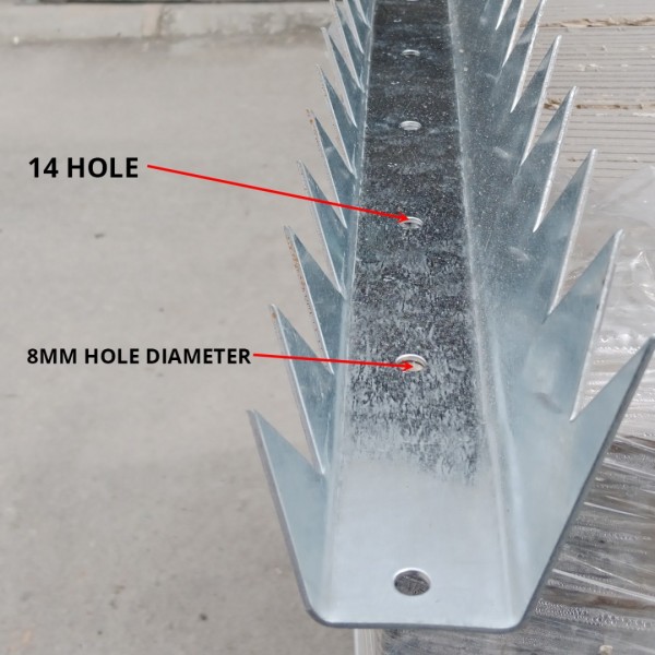 Home Store Galvanised Security Wall Fencing Spikes Type 1 1.25M (L) x ...