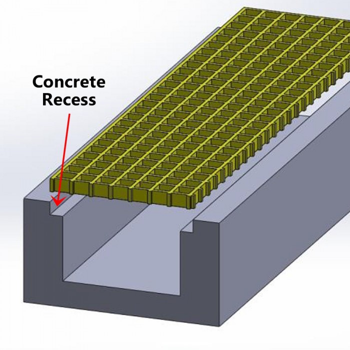 MG Heavy Duty Molded FRP Grating Standard For Drainage With Recess 9 ...