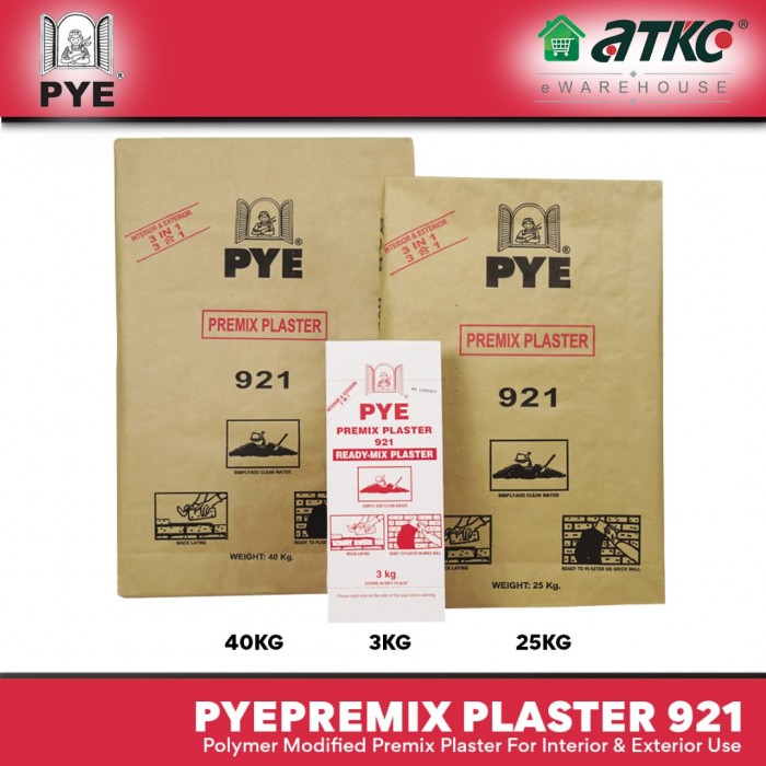 PYE Premix Plaster 921 Polymer Modified Premix Plaster For Interior ...