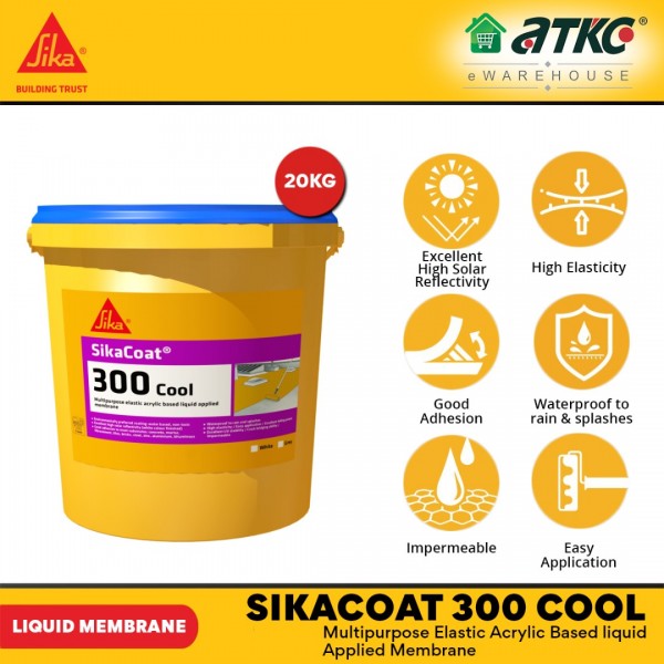 SikaCoat 300 Cool Multipurpose Elastic Acrylic Based Liquid Applied ...