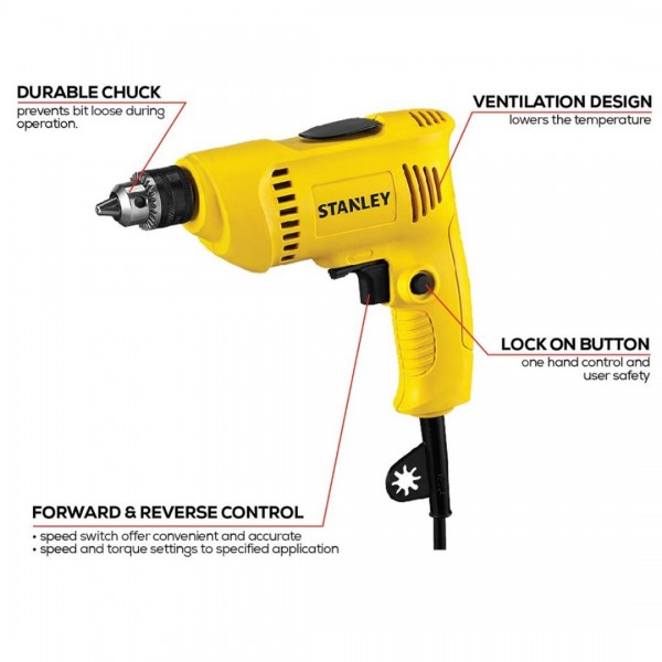Stanley SDR3006 Rotary Drill 6.5MM 300W