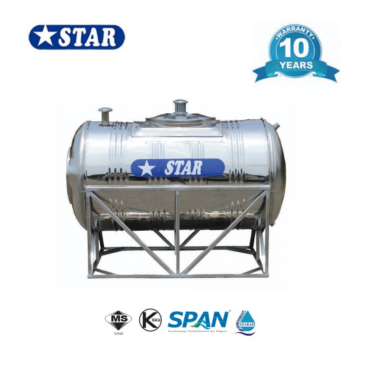 Star HS100 Horizontal With Stand SUS304 Stainless Steel Water Tank ...