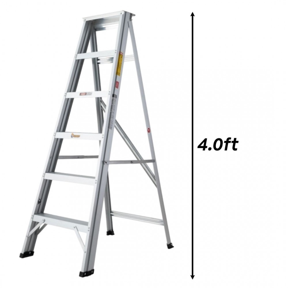 Step by Step SL05 Heavy Duty Aluminium Single Sided Ladder 5 Step 4.0FT