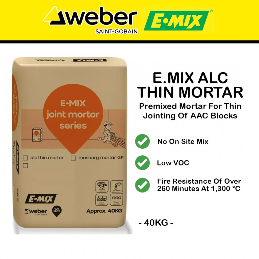 EMix ALC Thin Mortar Cement-Based Premixed Mortar For Thin Jointing of ...