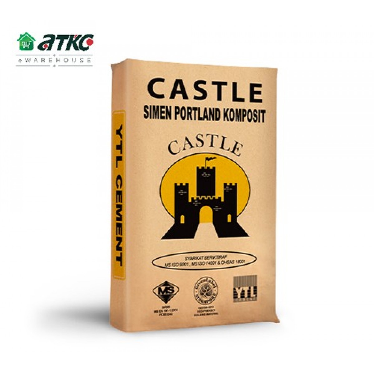 YTL Castle Portland Composite Cement (PCC) 50KG