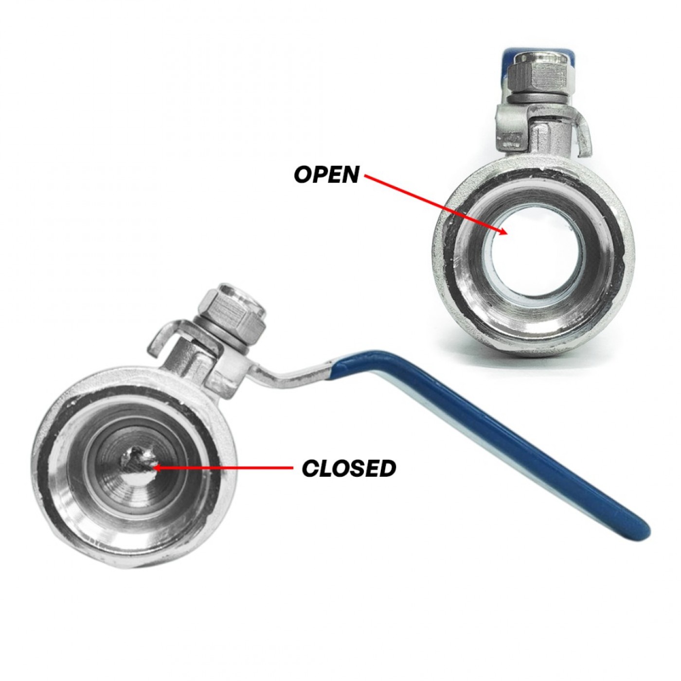 GKENT Brass Ball Valve with SS304 Handle 1/2" (15MM)