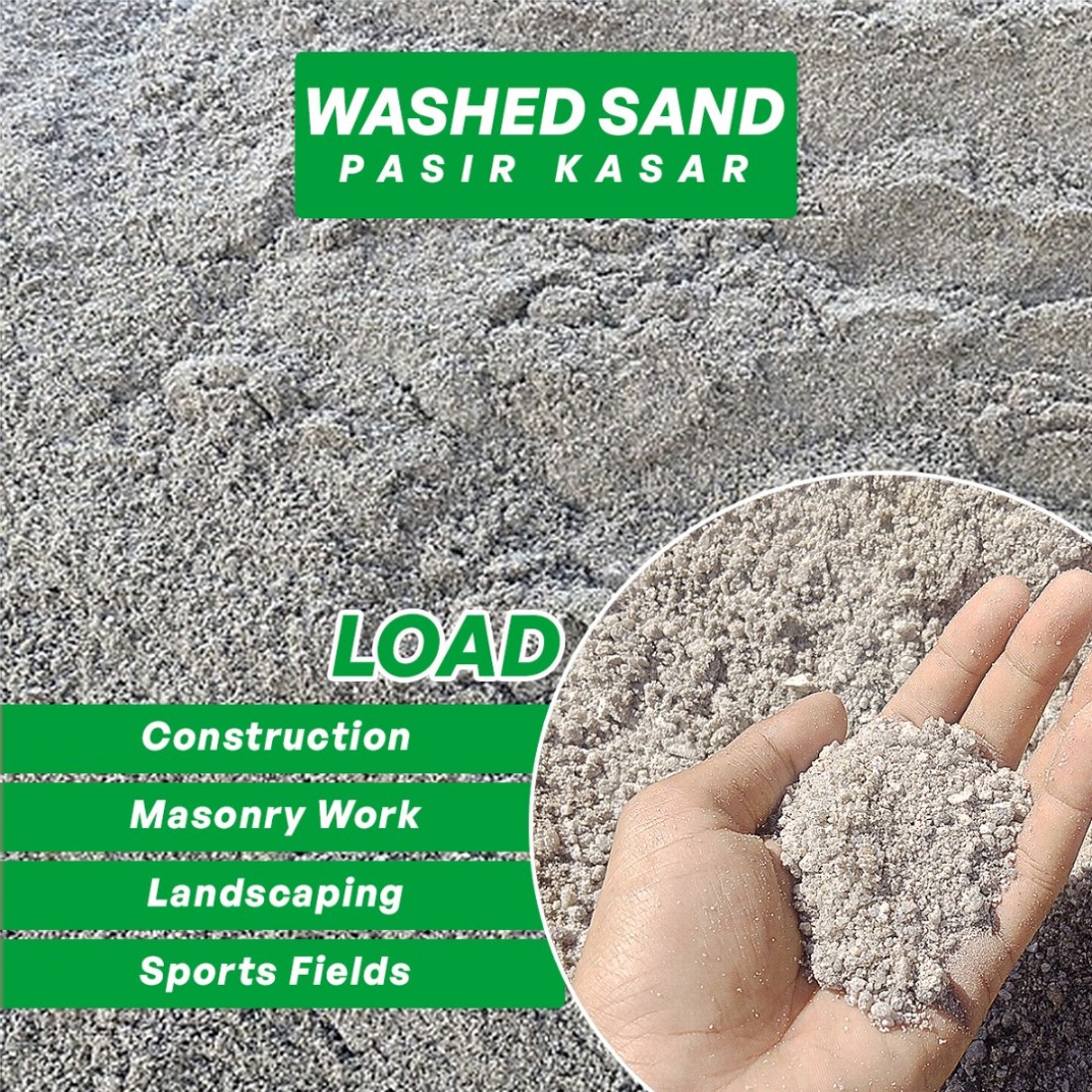 Washed Sand / Pasir Kasar (LOAD)