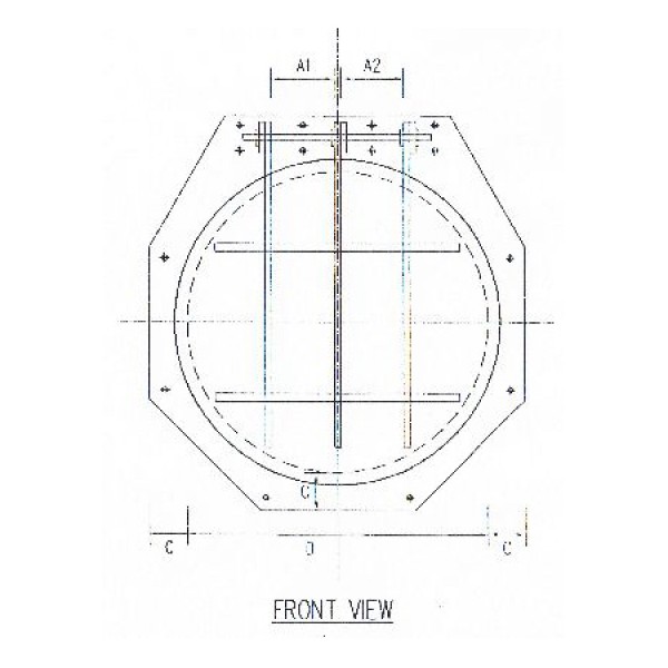 Spirolite HDPE Wall Mounted Flap Gate (Circular) 1000MM (L) x 1000MM (H)