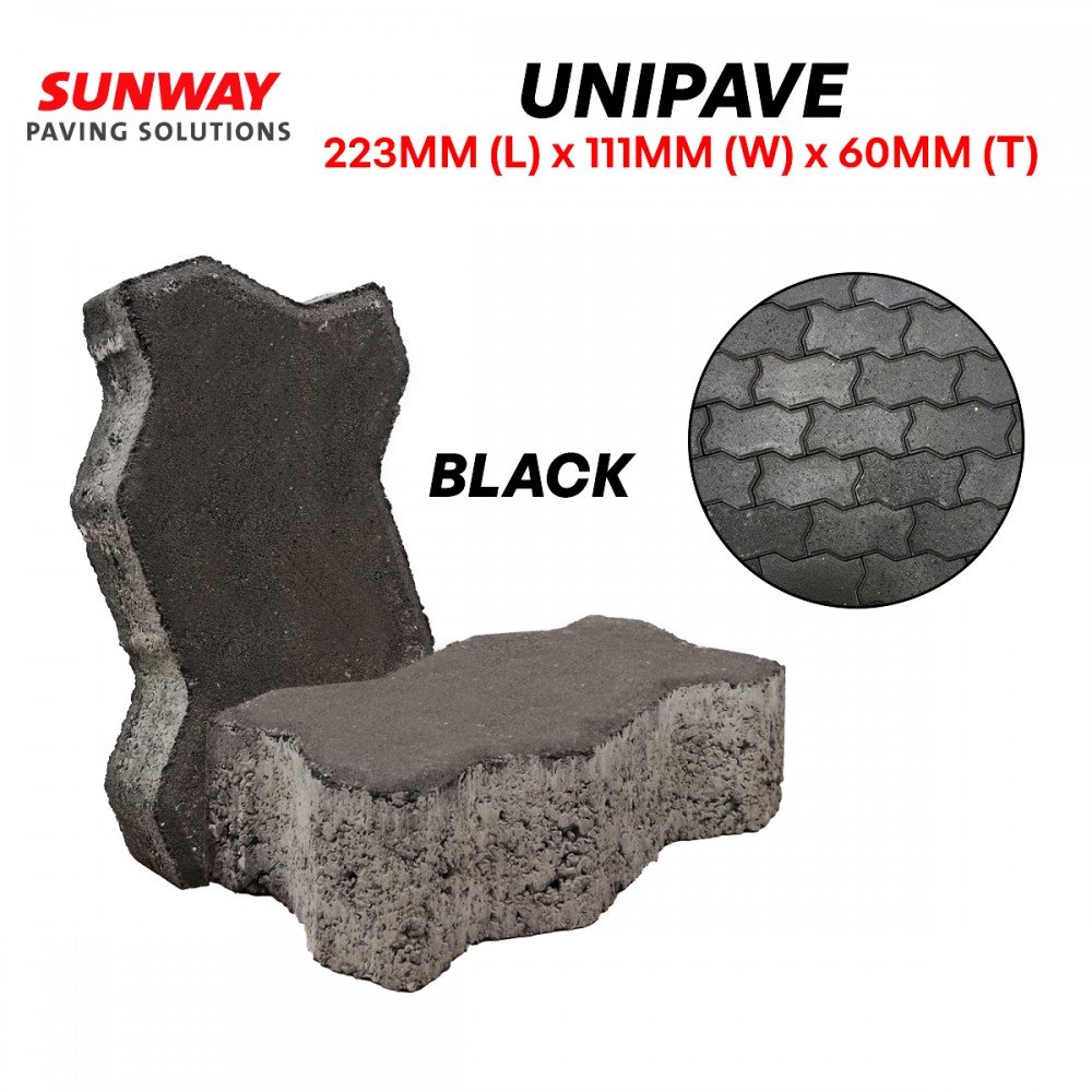 Sunway Uni-Pave 223MM (L) x 111MM (W) x 60MM (T) - Black/Red/Grey