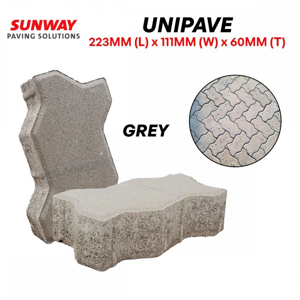 Sunway Uni-Pave 223MM (L) x 111MM (W) x 60MM (T) - Black/Red/Grey