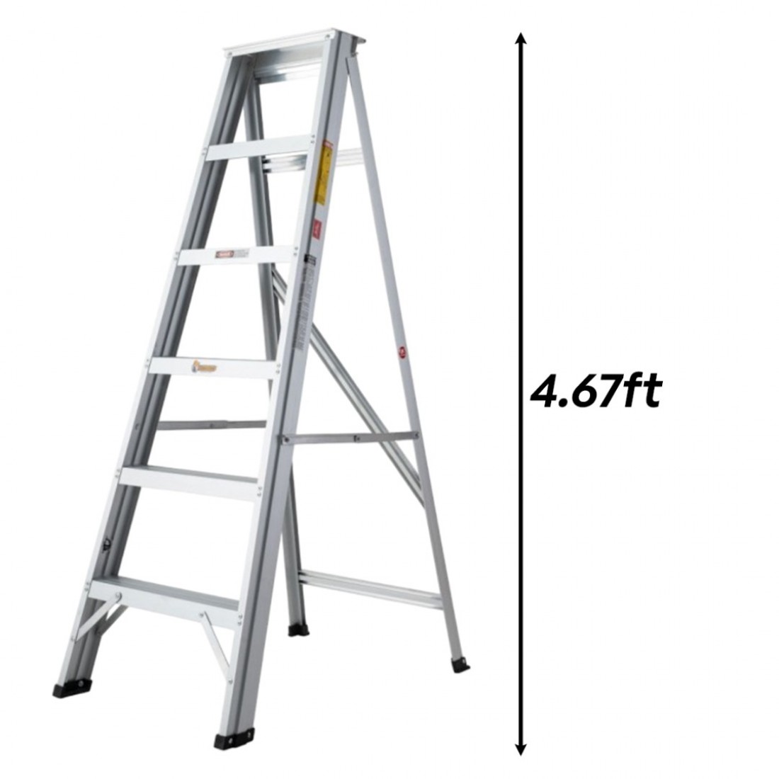 Step by Step SL06 Heavy Duty Aluminium Single Sided Ladder 6 Step 4.67FT