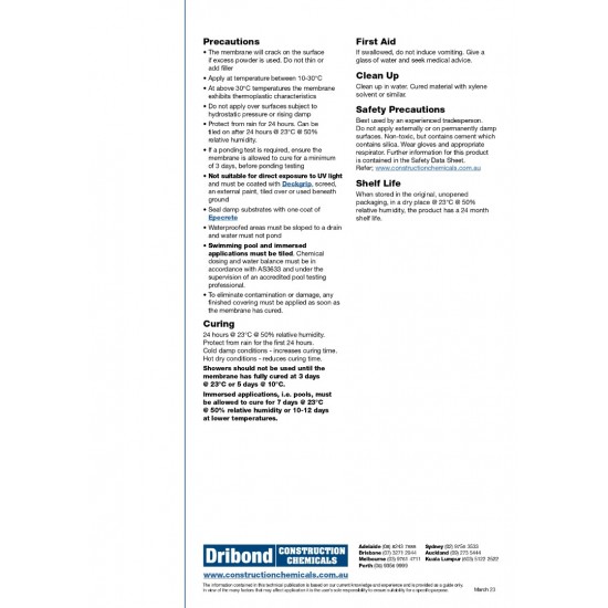 Dribond Liquid Flash 2 Two-Pack, Fast Drying, Microfibre Reinforced ...