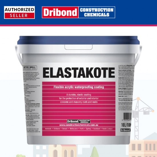 Dribond Elastakote Flexible Acrylic Waterproofing Coating 10L