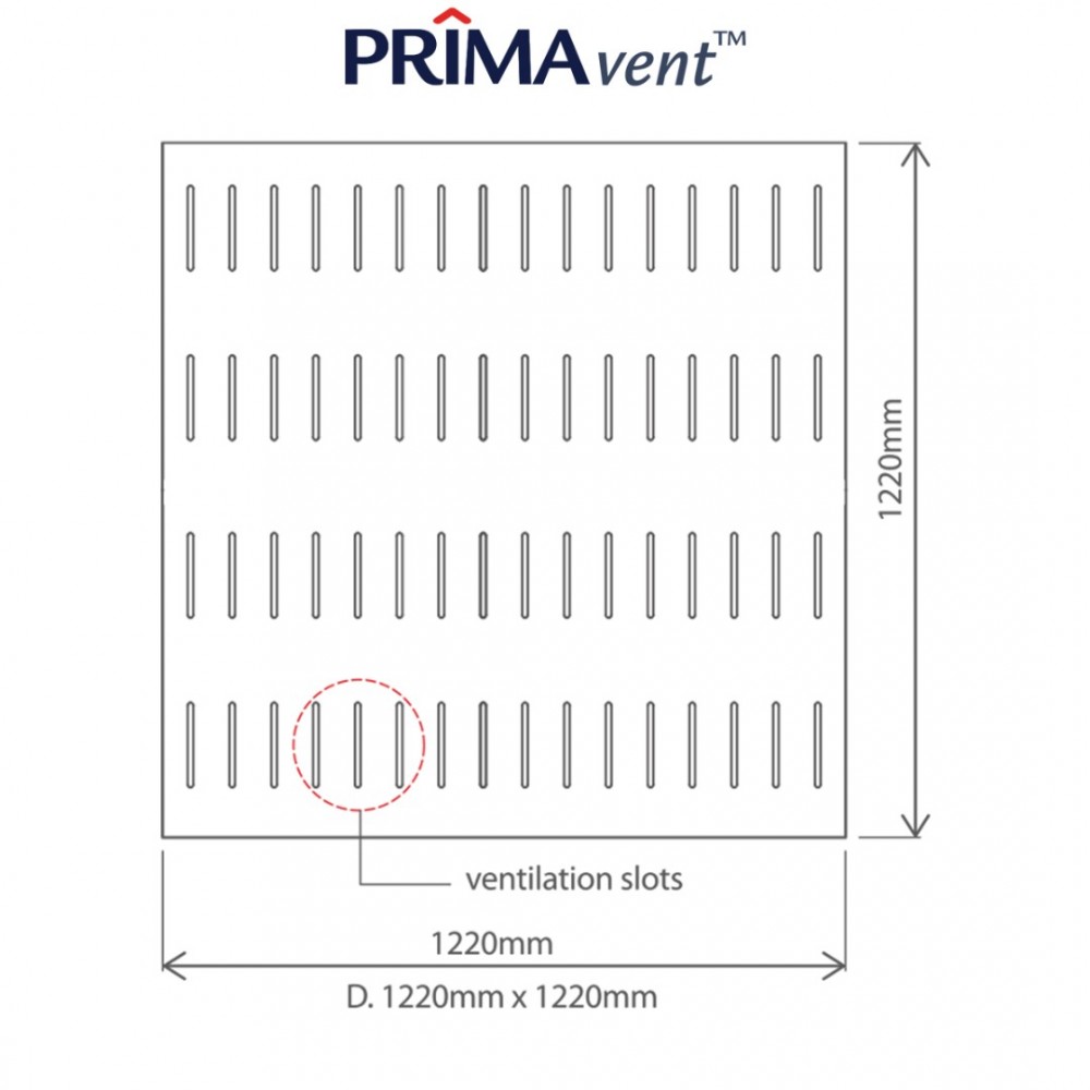 Saint-Gobain Prima Vent Slotted Eaves Lining 3.2MM (T) x 1220MM 4' (W ...