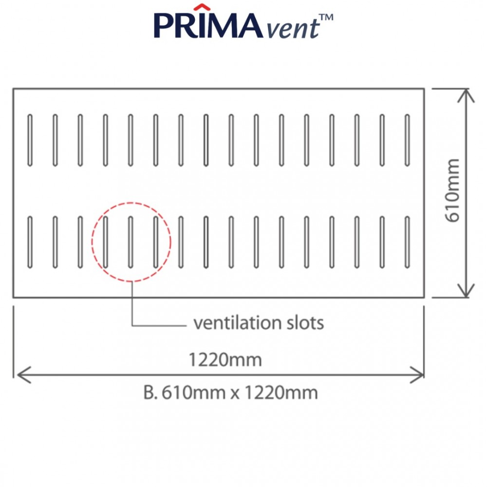 Saint-Gobain Prima Vent Slotted Eaves Lining 4.5MM (T) x 610MM 2' (W) x ...
