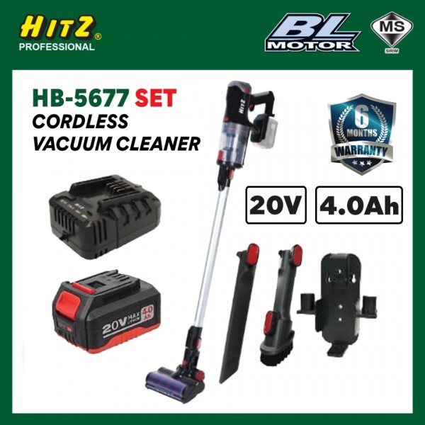 HITZ Professional HB-5677 Cordless Vacuum Cleaner 20V 4.0Ah (SET)