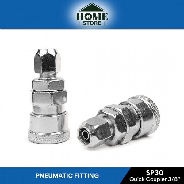 Home Store SP30 Pneumatic Female Coupler + Hose Connector Fitting 3/8''