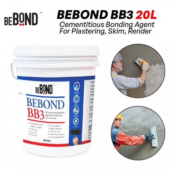 Bebond BB3 Cementitious Bonding Agent For Plastering, Skim & Render 20L