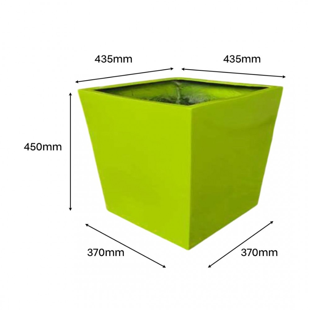 Mui Fatt Tall Square S Fiberglass Planter Pot 435MM (Top) x 370MM (Base ...