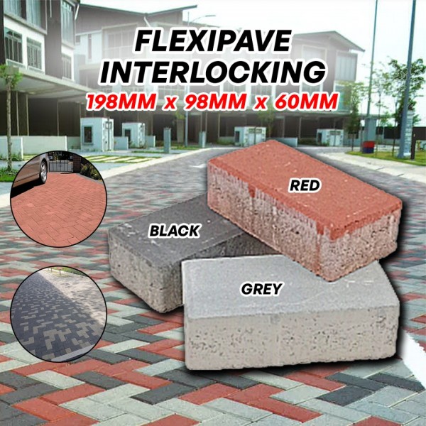 Sunway Flexipave Interlocking Concrete Pavers 198MM (L) x 98MM (W) x ...