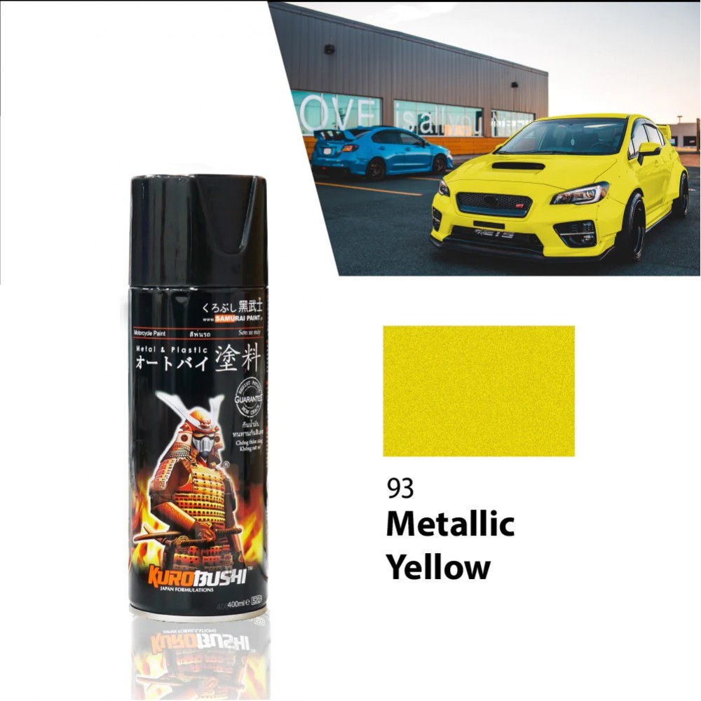 Samurai Paint Metallic Colour 93 Metallic Yellow 400ML