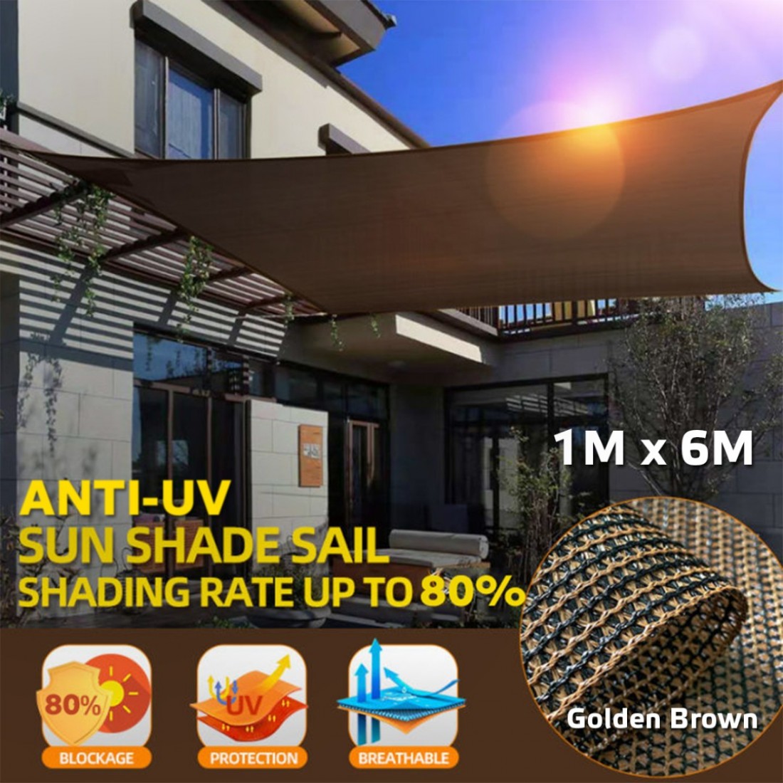 Home Store Anti-UV Protection Sun Shade Sail Netting Outdoor Garden Net ...