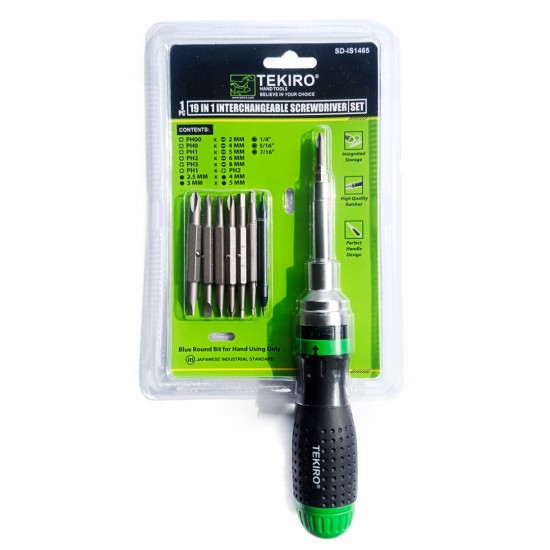 Tekiro SD-IS1465 19 in 1 Interchangeable Screwdriver Set