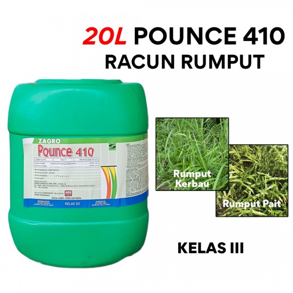 20L Pounce 410 Racun Rumput/Racun Rumpai (Kelas III)