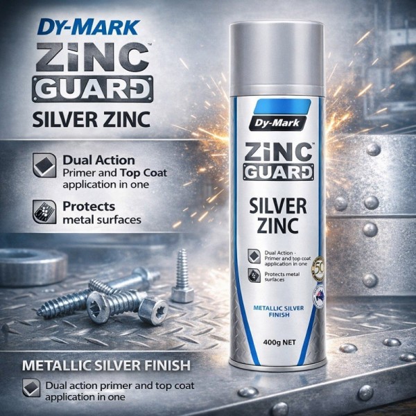 Dy-Mark Zinc Guard Silver Zinc 400G - Metallic Silver Finish
