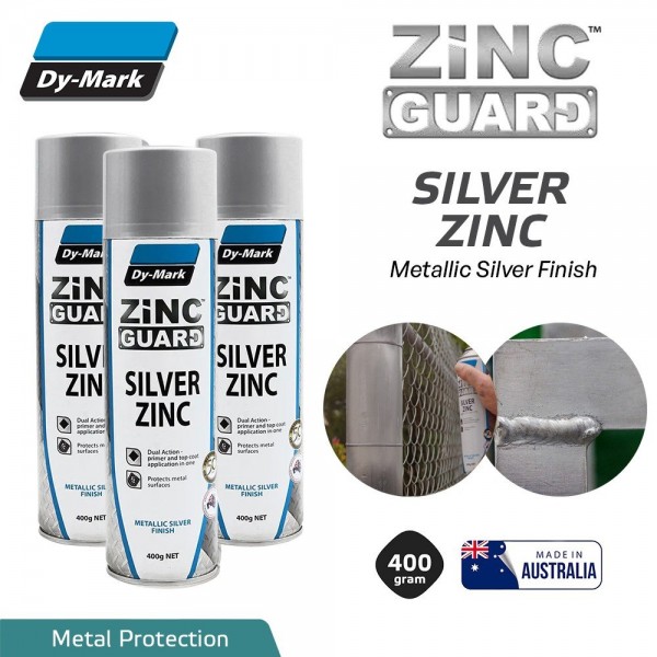 Dy-Mark Zinc Guard Silver Zinc Fast Drying Epoxy-Based Metallic Zinc ...