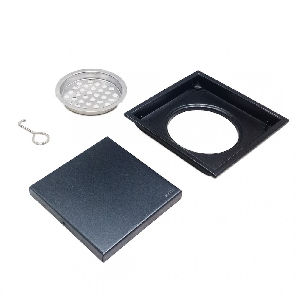 Mitco MT773BK Square Concealed Floor Grating 6'' x 6'' Stainless Steel ...