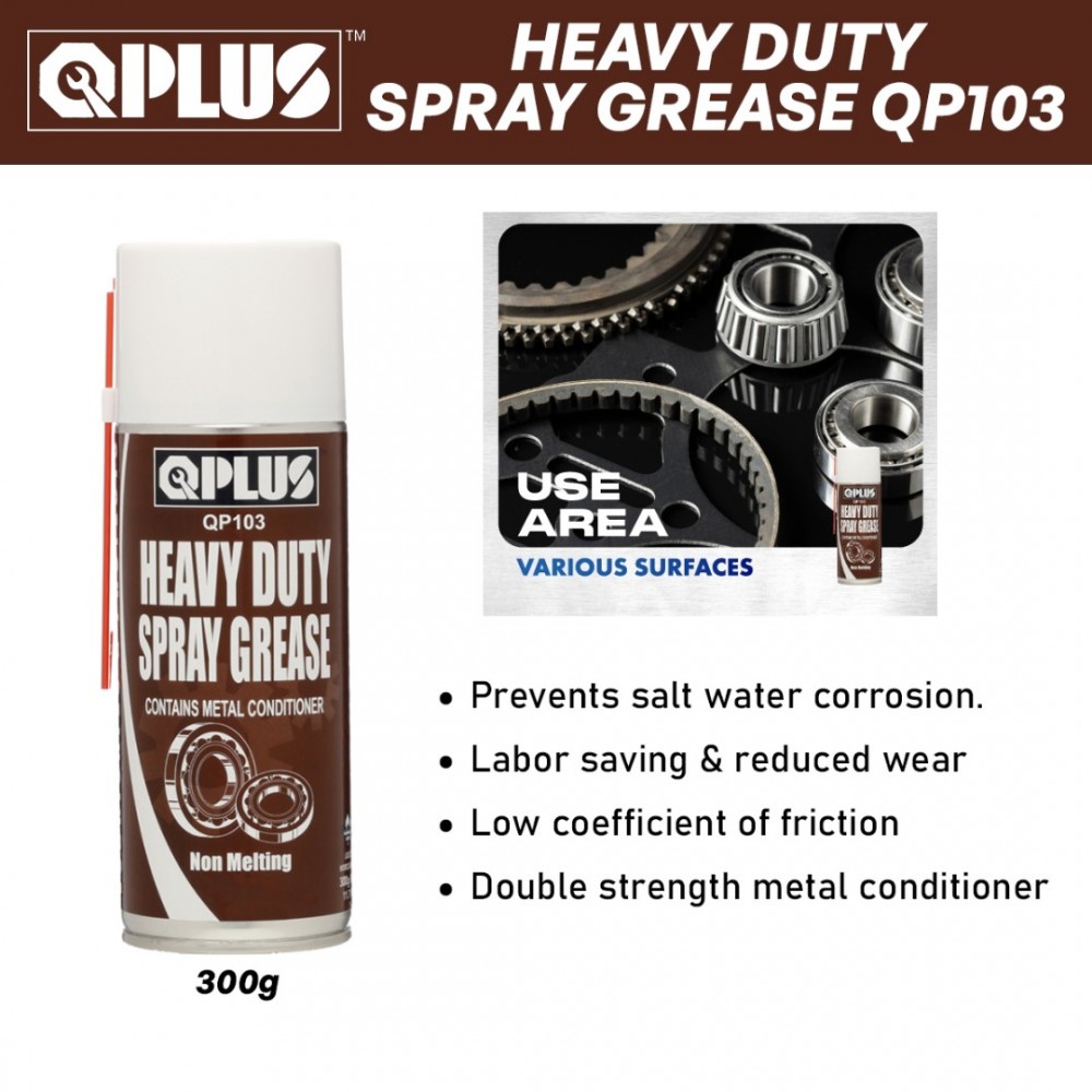 QPLUS QP103 Heavy Duty Spray Grease 300G