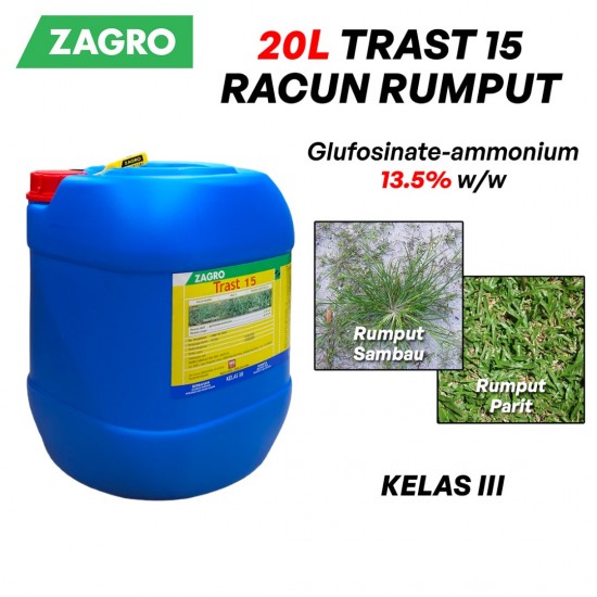 20L Trast 15 Racun Rumput Racun Rumpai Racun Lalang Glufosinate ...