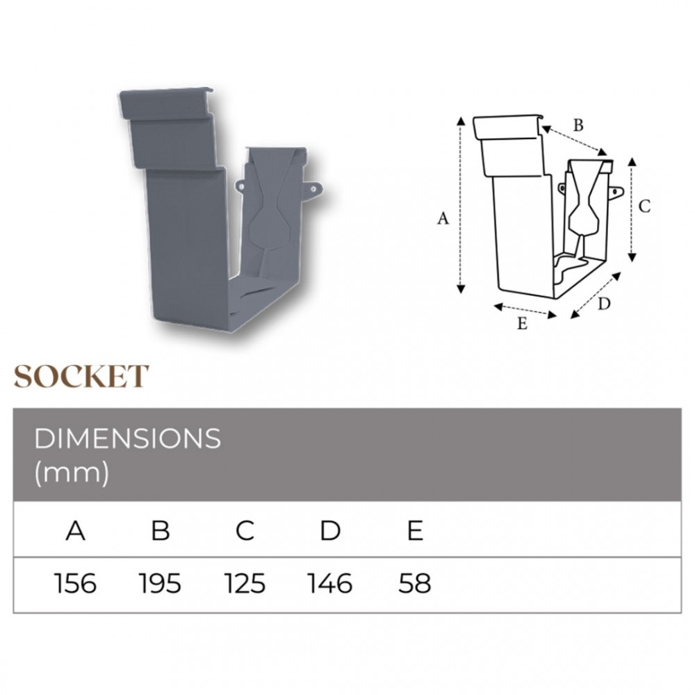 Middy G100 Socket/Joiner (Grey)