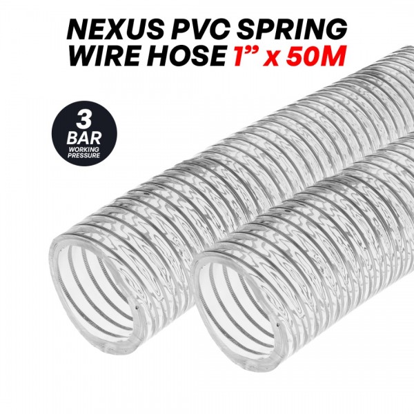 Tecoline PVCSW-25K Nexus PVC Spring Wire Hose 1'' x 50M x 3BAR