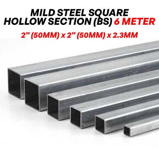 Mild Steel Square Hollow Section 50MM 2'' (W) x 50MM 2'' (H) x 2.3MM (T ...