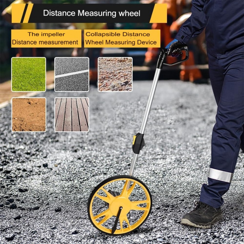 CN Distance Walking Measuring Wheel Mechanical Counter 10,000M (10KM)