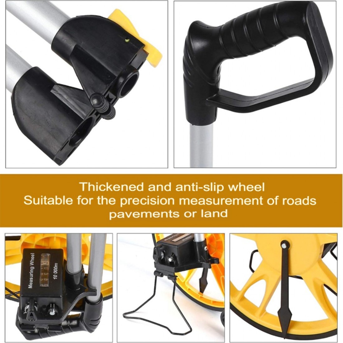 CN Distance Walking Measuring Wheel Mechanical Counter 10,000M (10KM)