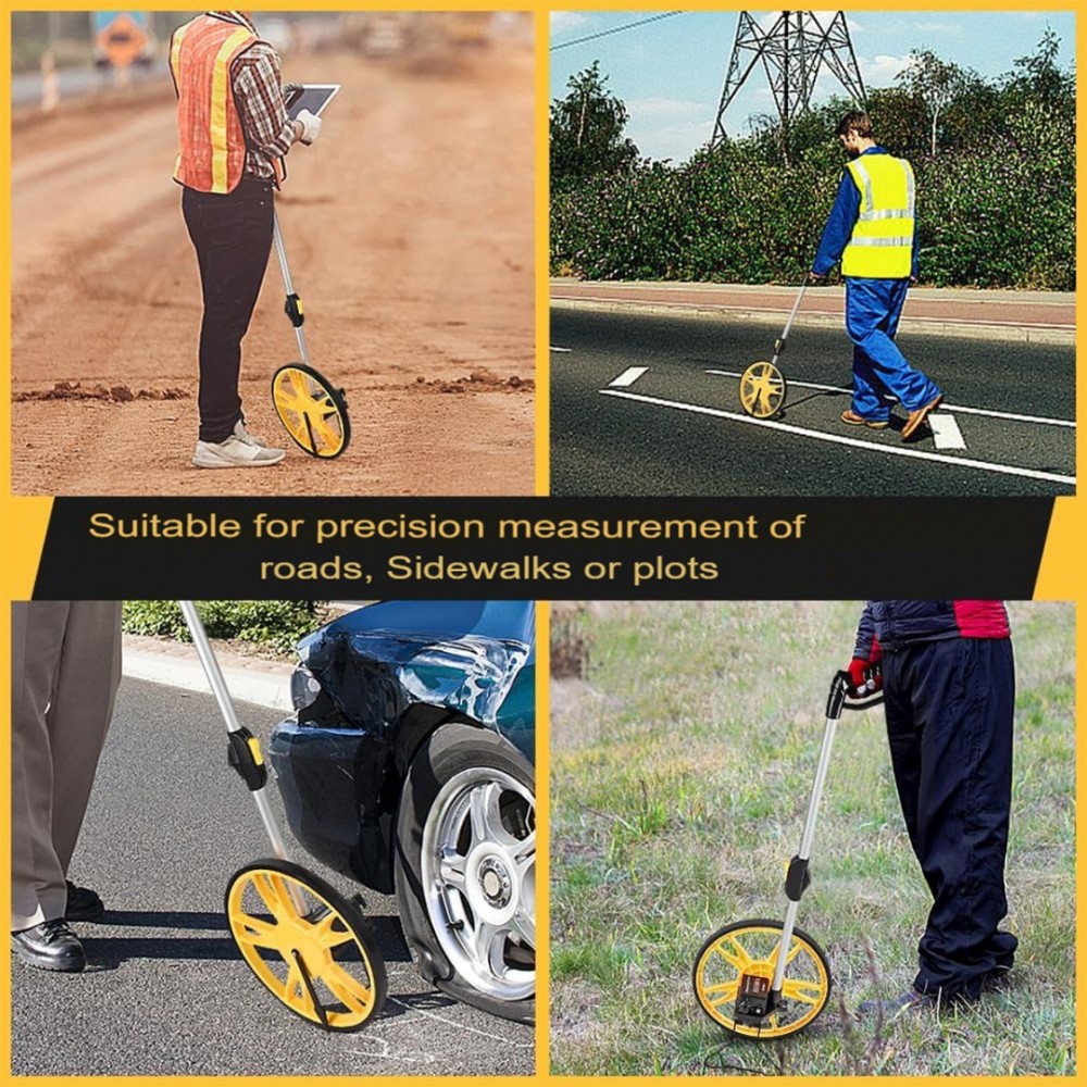 CN Distance Walking Measuring Wheel Mechanical Counter 10,000M (10KM)