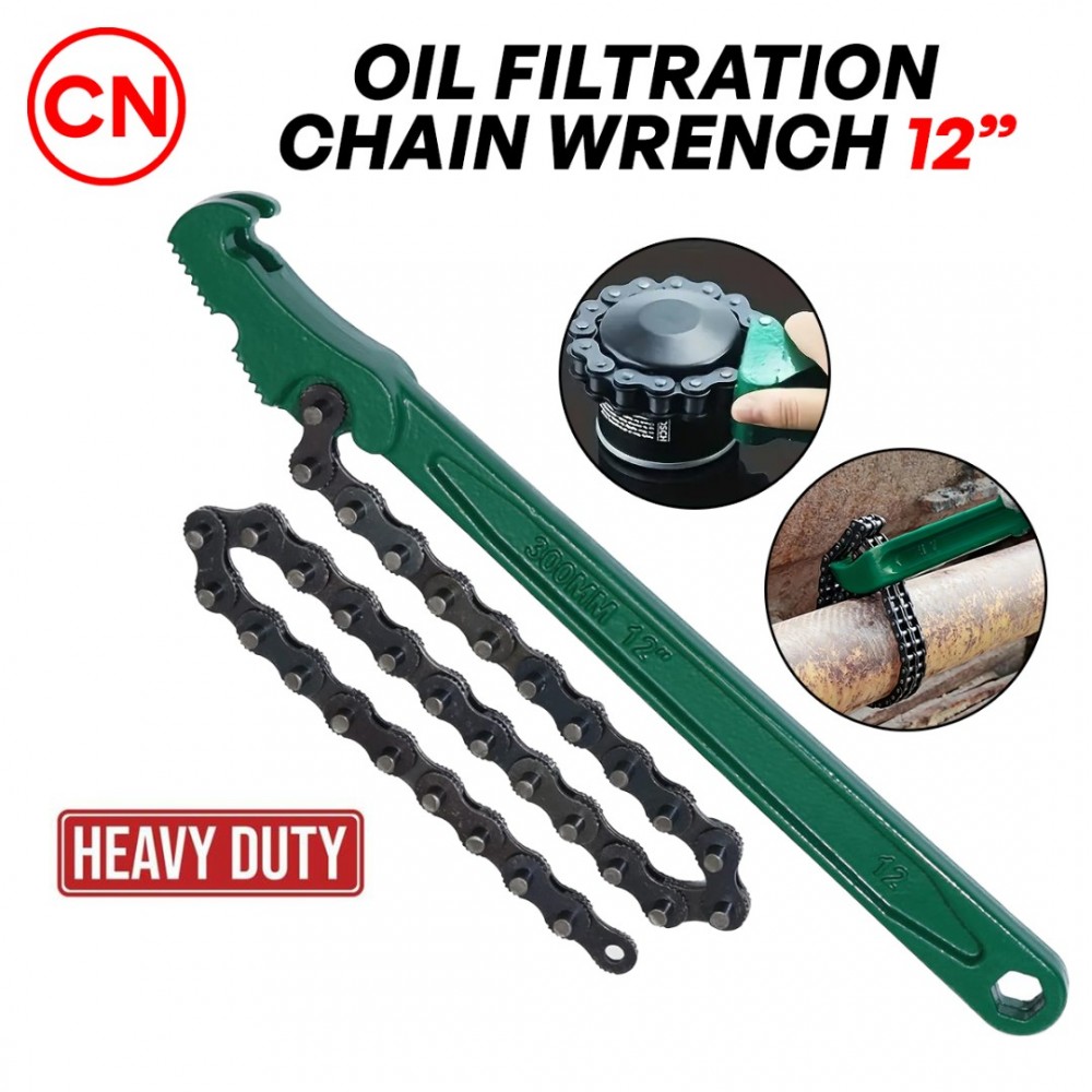CN 'FQ12' Heavy Duty Oil Filtration Chain Spanner Wrench 300MM 12''