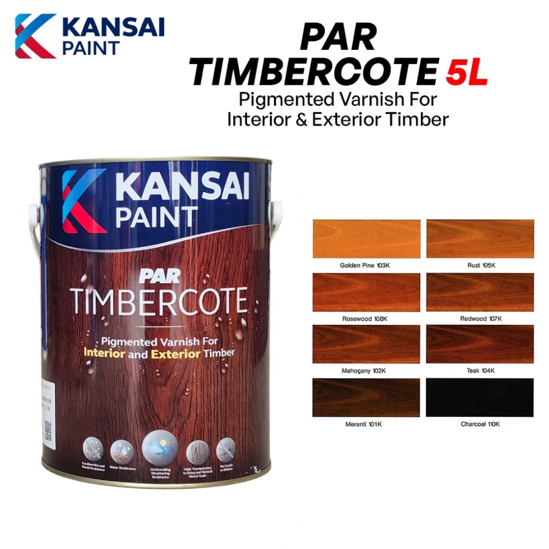 Kansai Paint Par Timbercote Alkyd-Based Varnish For Interior & Exterior ...