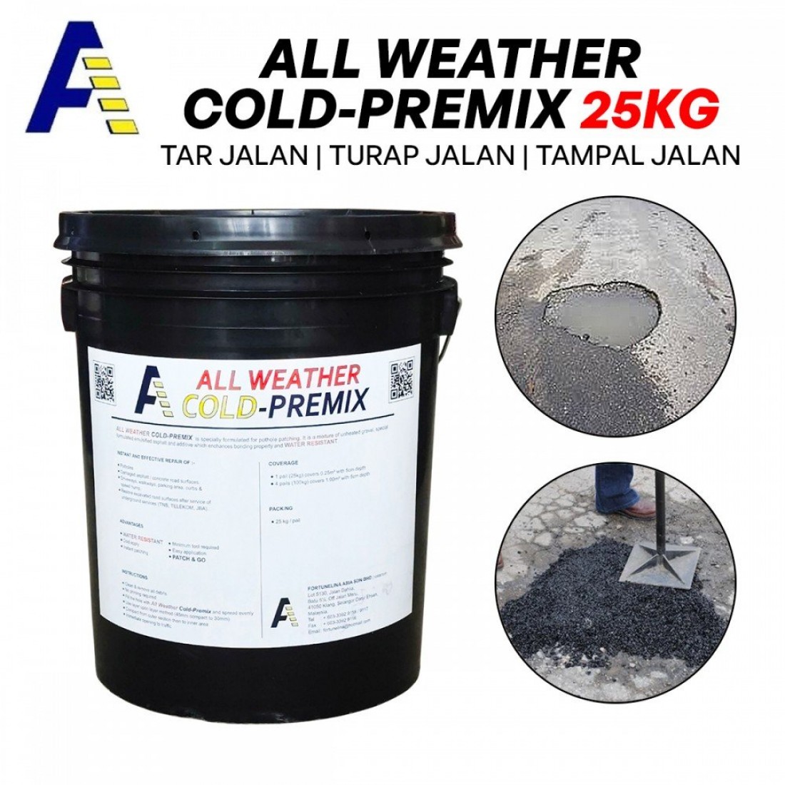 A Cold Premix 25KG/BAG / All Weather Cold Premix 25KG/PAIL